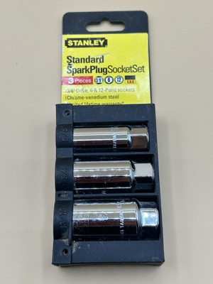 Stanley Spark Plug Socket Set 3/8 Drive 85-721 New 5/8" 3/4" 13/16" | eBay