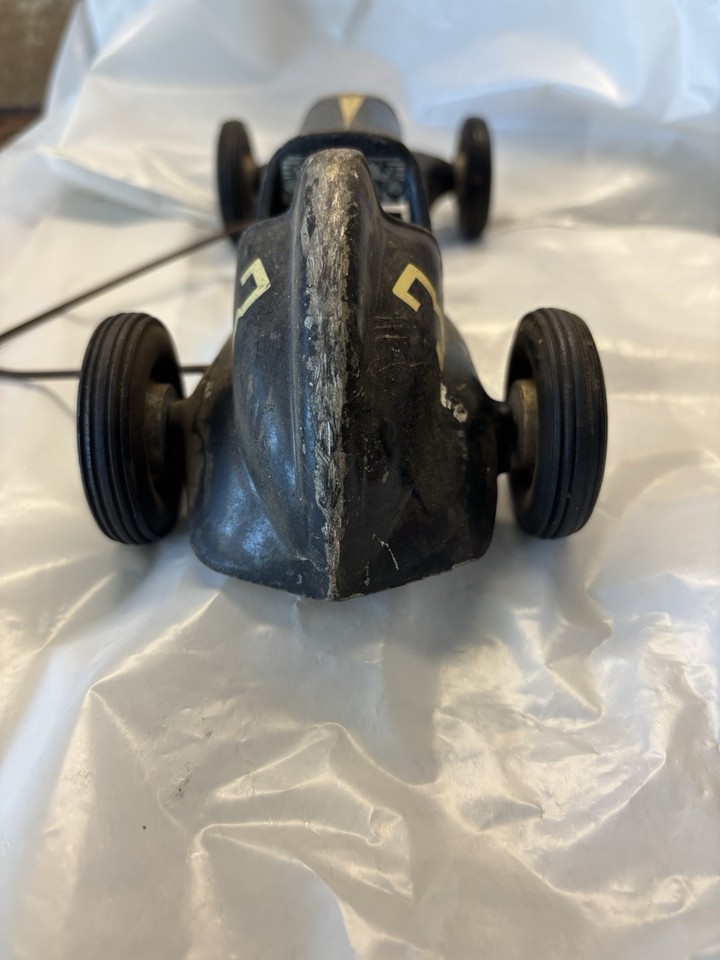 Vintage Black #3 Thimble Drome Tether Cox metal race car with wire. | eBay