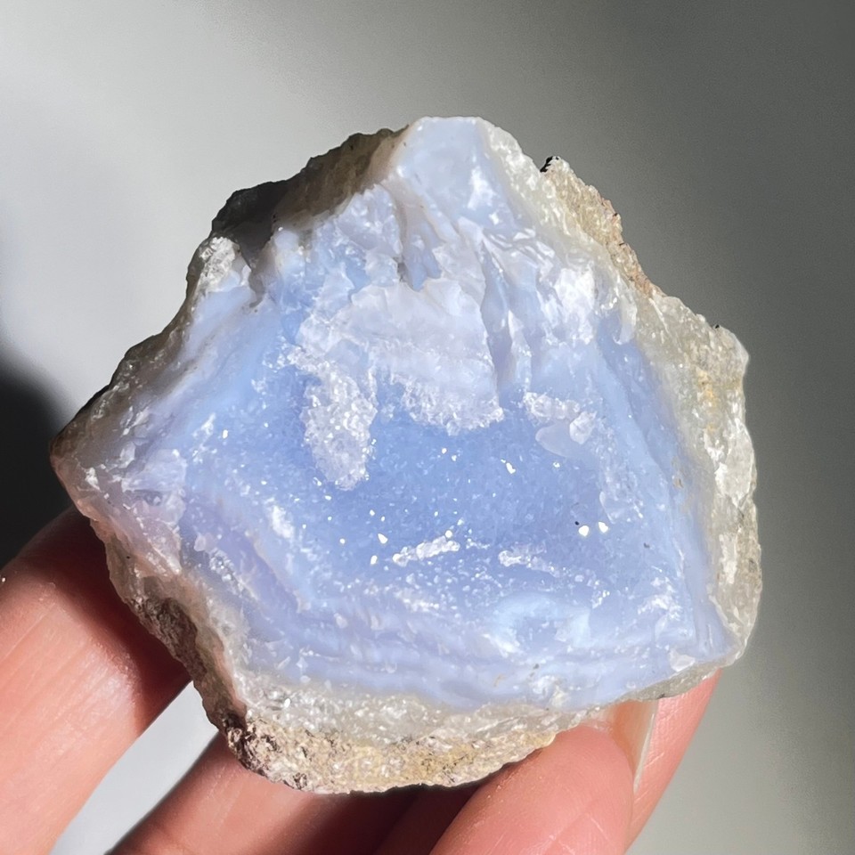 88gNatural ROUGH blue lace AGATE / chalcedony - Healing Stone Reiki Raw ...