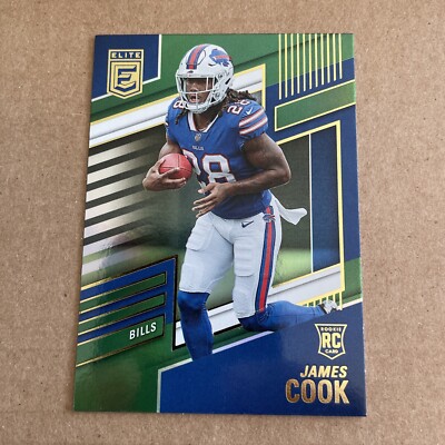 James Cook ROOKIE CARD Green Parallel 2022 Panini Donruss Elite #116 ...