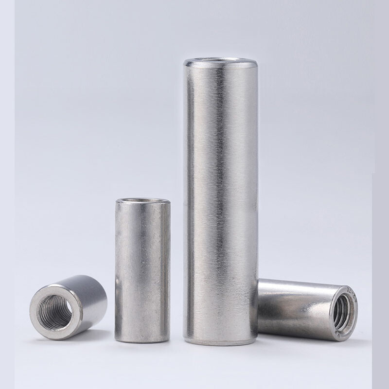 M3-M6 Threaded Sleeve Rod Bar Stud Round Connector Nut Long Nuts ...