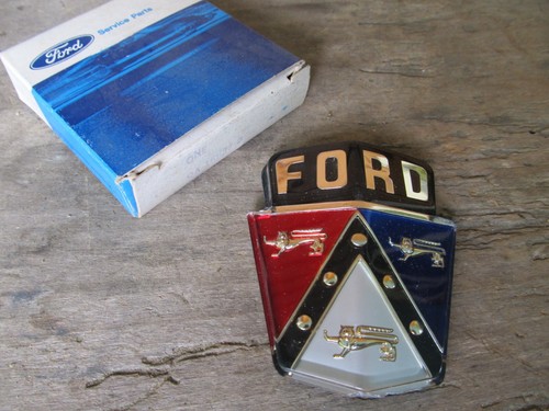 NOS 1950 - 1956 FORD HOOD EMBLEM ORNAMENT 0A- 16637-A CREST BADGE | eBay