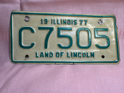 Illinois Motorcycle License Plate Tag IL 1977 C7505 | eBay