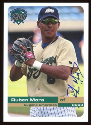 2003 Eugene Emeralds RUBEN MORA Signed Card autograph AUTO PADRES | eBay