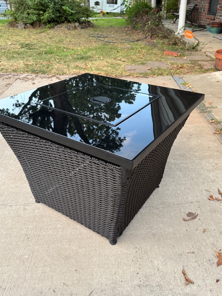 Blue Rhino Outdoor Fire Pit Blue Rhino 32 In W Steel Square Propane