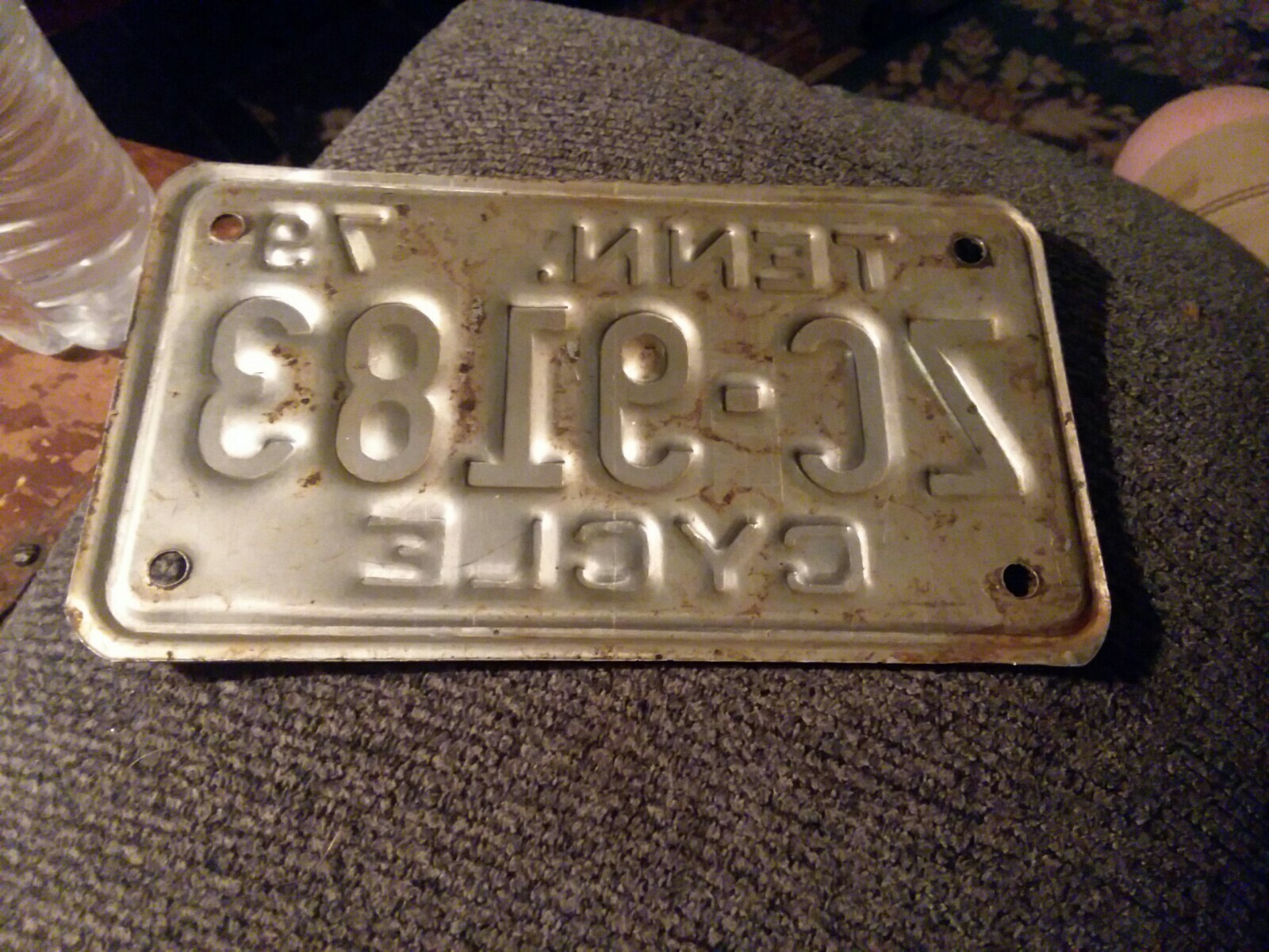 Vintage Tennessee Motorcycle License Plate collectable novelty zc 9183 ...
