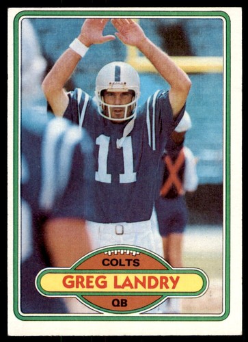 1980 Topps Football Greg Landry Baltimore Colts #265 | eBay
