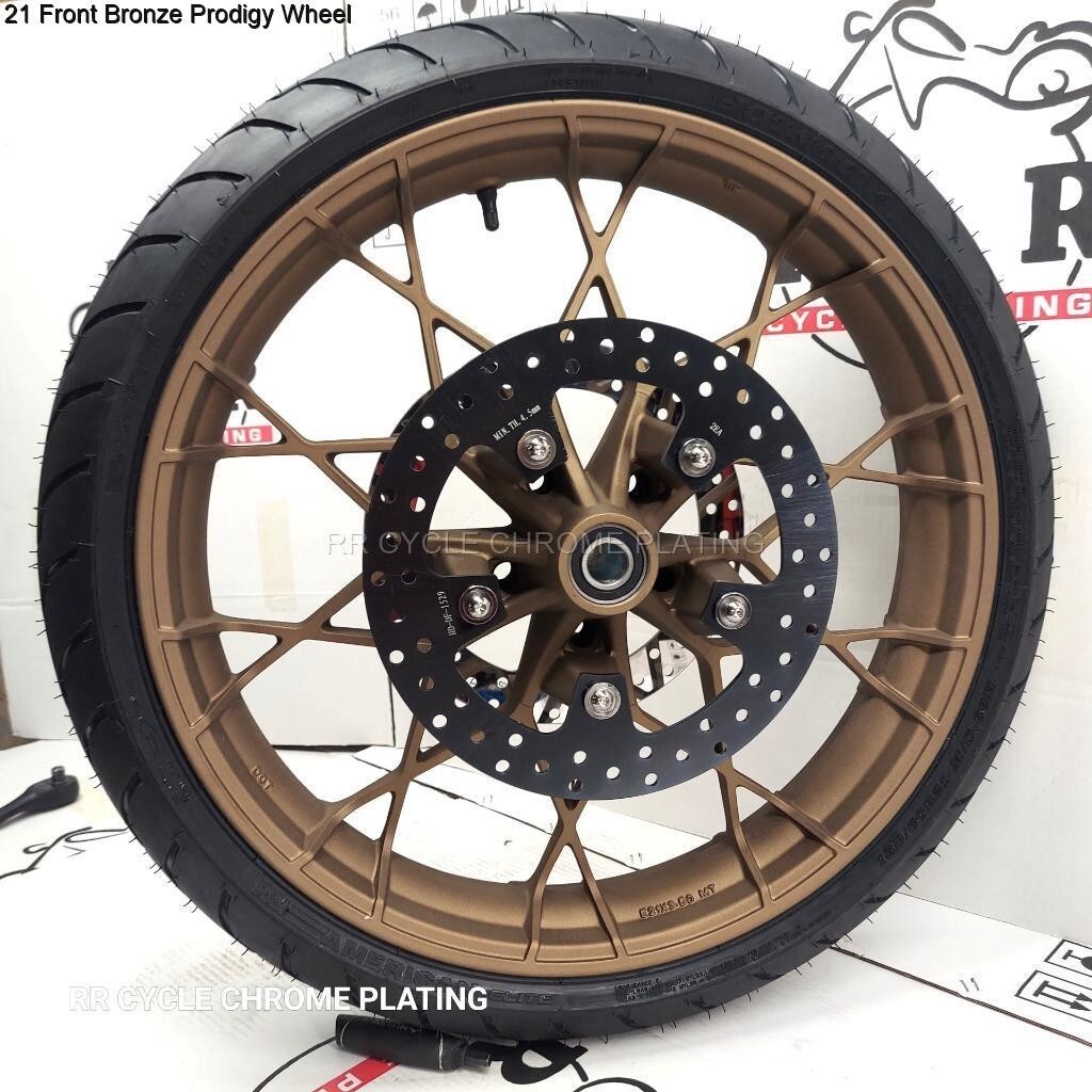 Harley Bronze 21" F 18" R Prodigy Wheels Dunlop Tires Rotors 09-23 Road ...