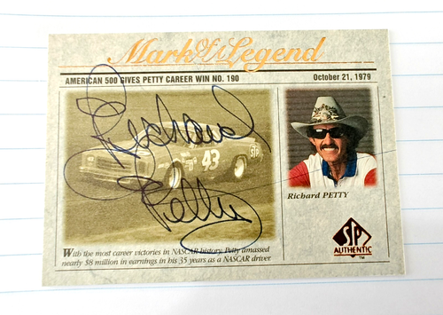 Richard Petty 43/220 1998 Upper Deck Mark Of A Legend Autograph Card ...