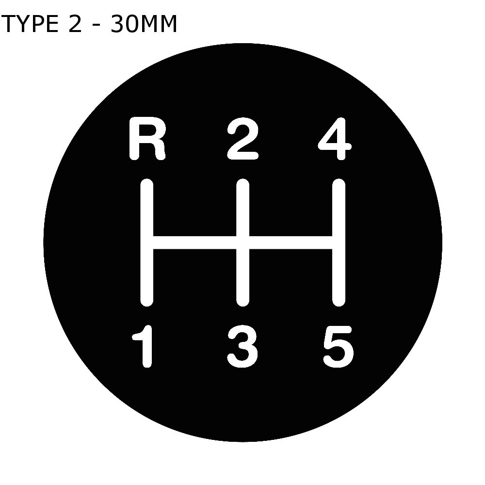 Gear Knob Shift Pattern Sticker 3D Domed emblem badge 5 Speed manual ...