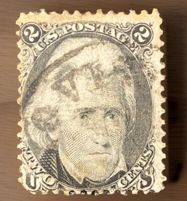 Scott #73g Laid Paper Used Genuine Toned At Top Small Facial Gouge To ...
