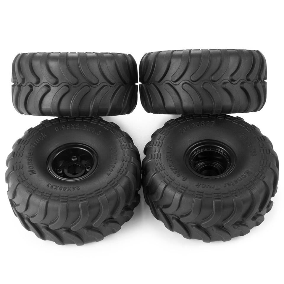 FLYXM Beadlock Wheel Huge Tire Monster Truck Tire for 1/18 TRX4MT FMS ...