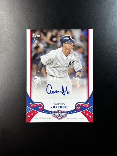 2017 Topps Baseball Aaron Judge Rookie Auto Opening Day #ODA-AJ Yankees ...