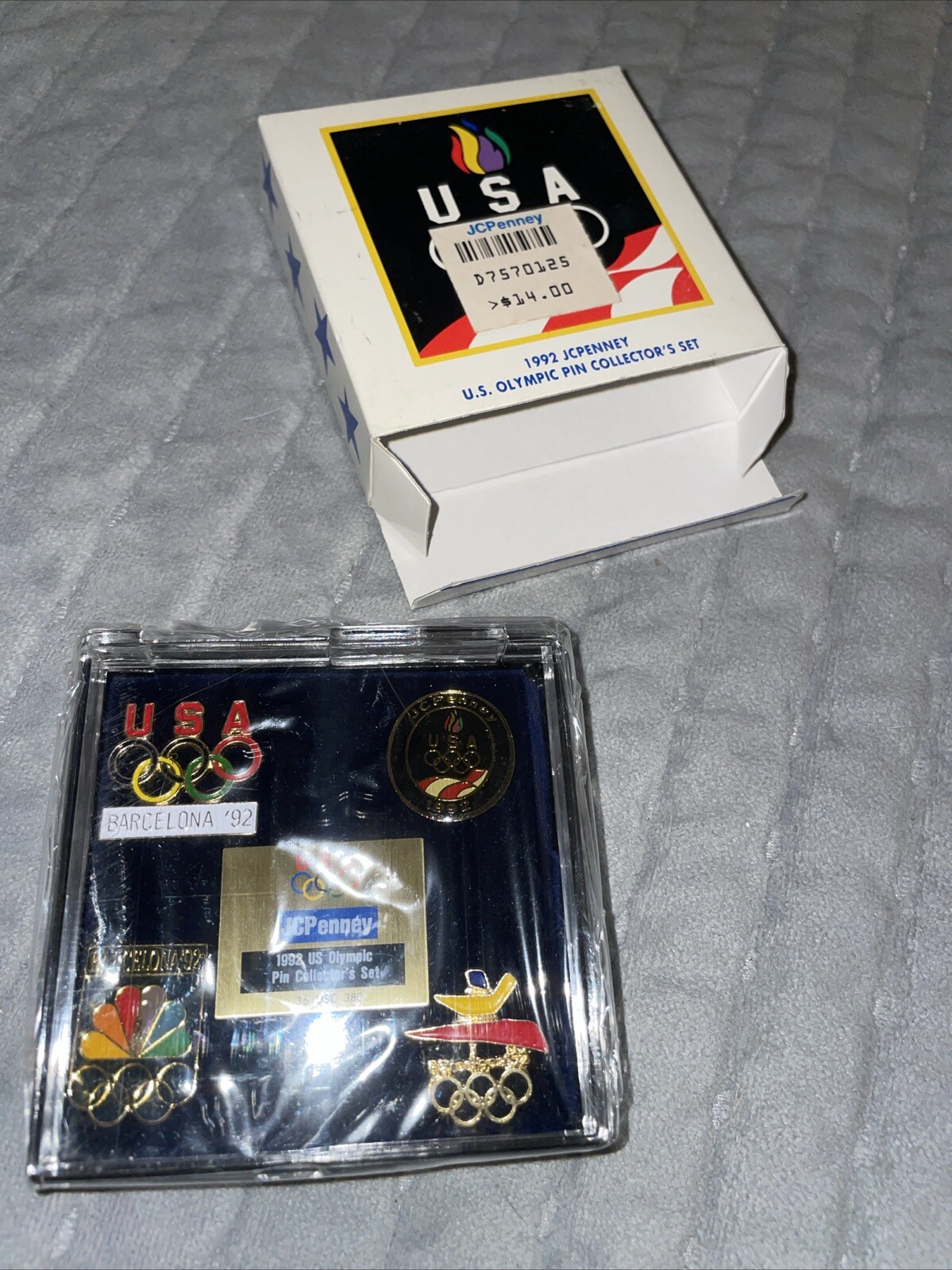 Vintage 1992 US Olympic Pin Collector Set 5 Pins in Box JC Penny USA | eBay