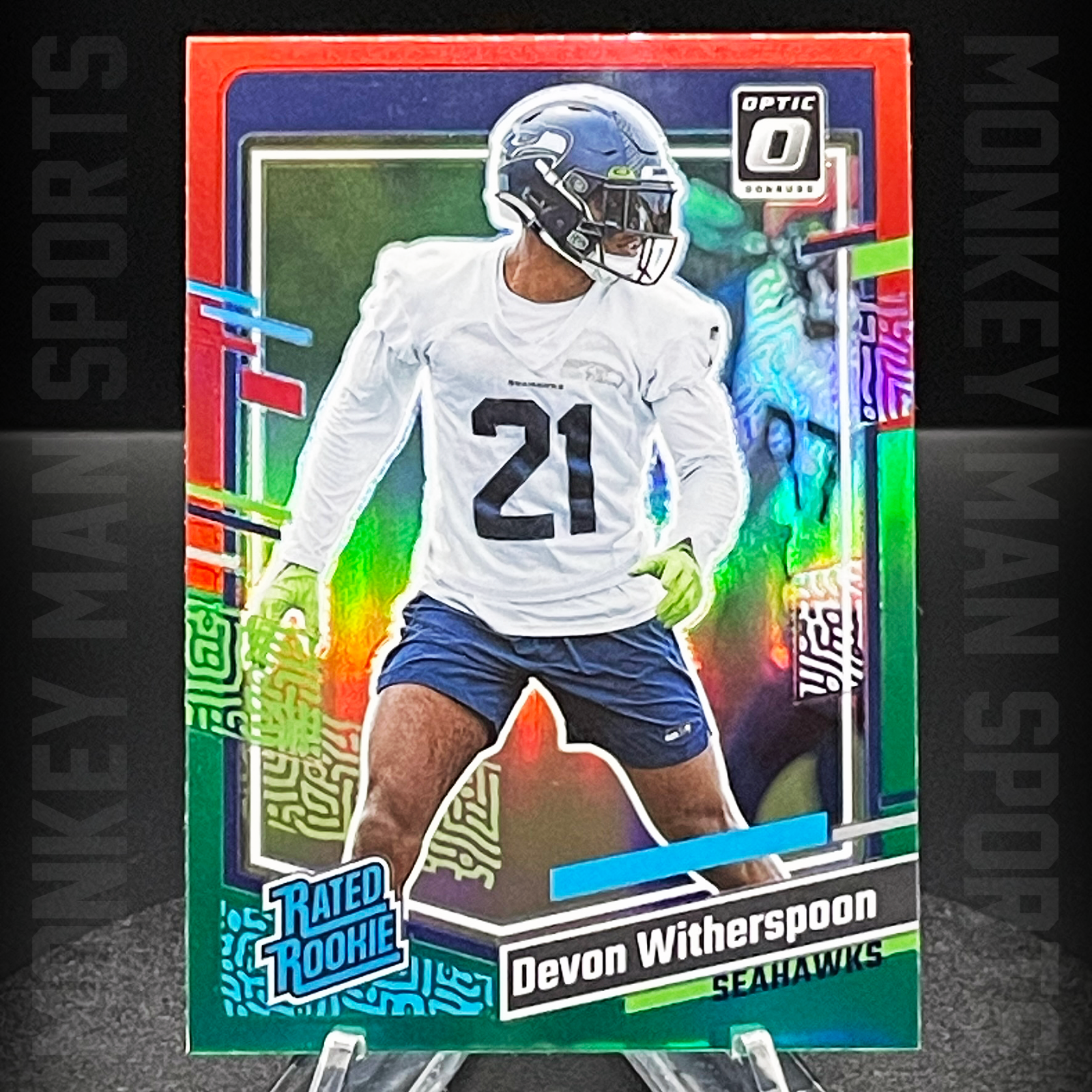 2023 Optic - Devon Witherspoon Rated Rookie RC - #389 R/G OPTIC HOLO ...