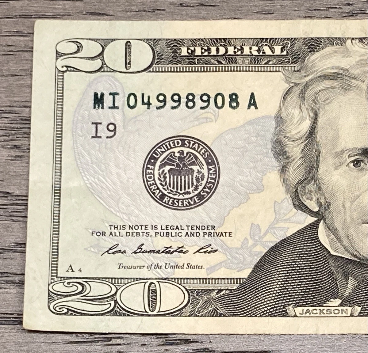 Twenty Dollar Bill Front And Back