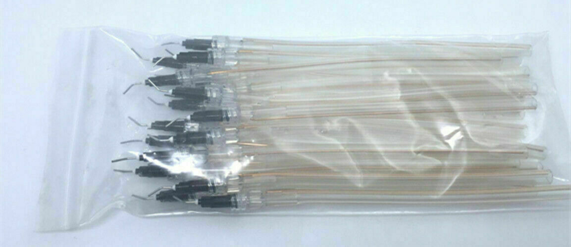 100pcs Dental Pre-bent Mini Saliva Ejector Aspirator Suction Syringe ...