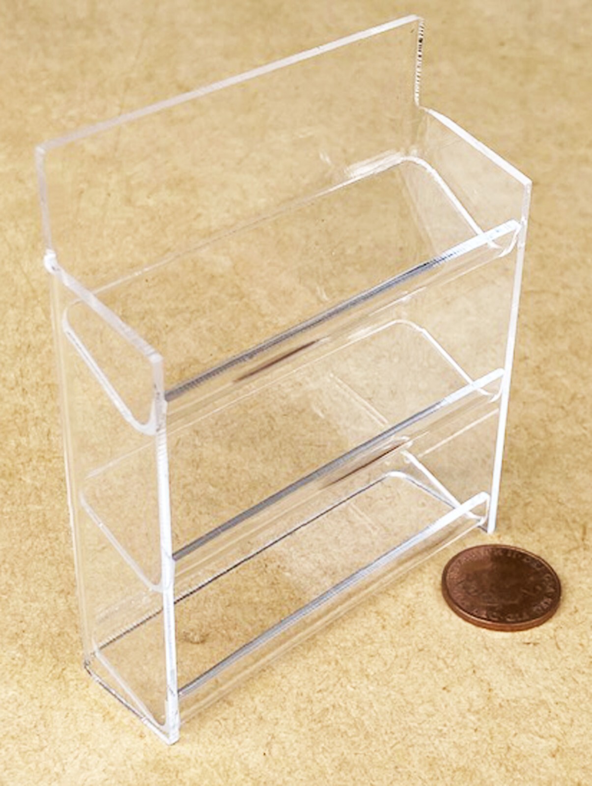 Dolls House Shop Display Small Clear Perspex Empty Shelf Unit Accessory ...