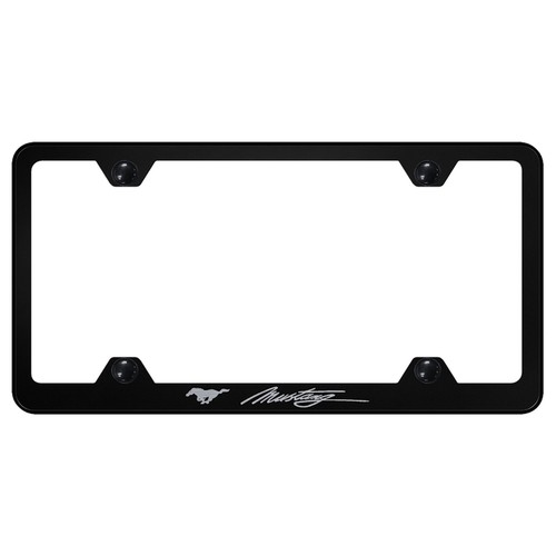 Ford Mustang Laser Etched Script Wide Body License Plate Frame | eBay