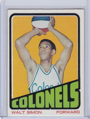 1972 Topps Basketball Card #224 Walt Simon Kentucky Colonels - ExMt | eBay