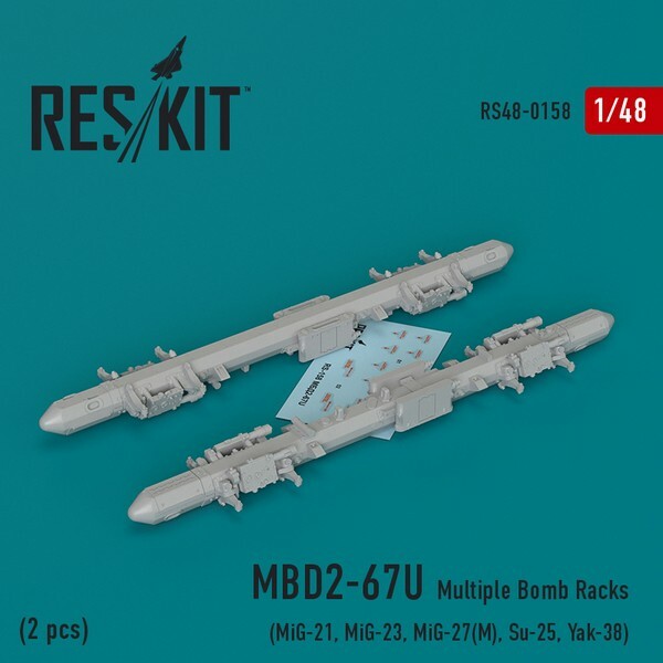 Reskit RS48-0158 MBD2-67U Multiple Bomb Racks for MiG, Su-25, Yak-38 (2 ...