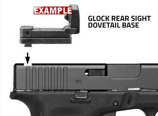VISM Optic RMR Type Base Mount for Glock Models DOVETAIL Handgun Reflex ...