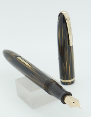 Sheaffer Balance Brown Striated Military Clip Fountain Pen - 14kt F Nib ...