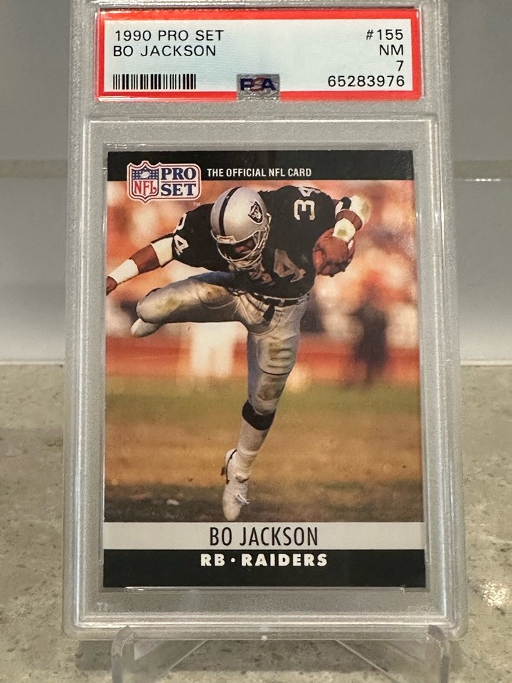 1990 Pro Set Bo Jackson #155 Los Angeles LA Raiders Football Bo Knows ...