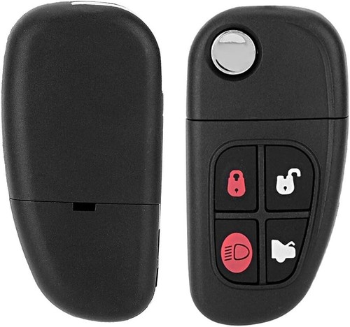 for Jaguar X S Type XJ6 XJ8 XJR XJ 4 button remote flip key fob | eBay