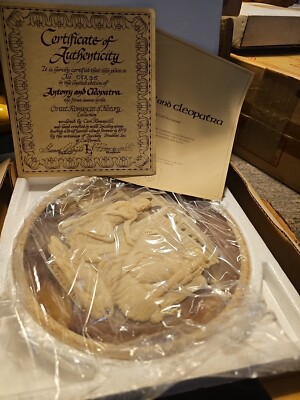 Incolay California Cameo Collectible Plate ANTHONY AND CLEOPATRA 1979 ...