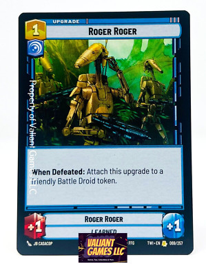 Star Wars Unlimited Roger Roger #069 Twilight of the Republic | eBay