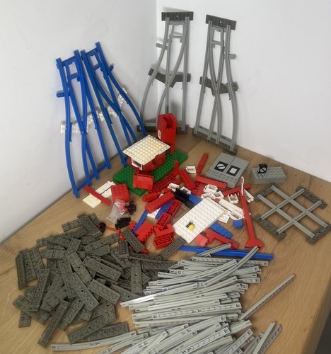1970s Lego Train Track Bundle Job Lot Blue Grey Tracks Parts Railway ...