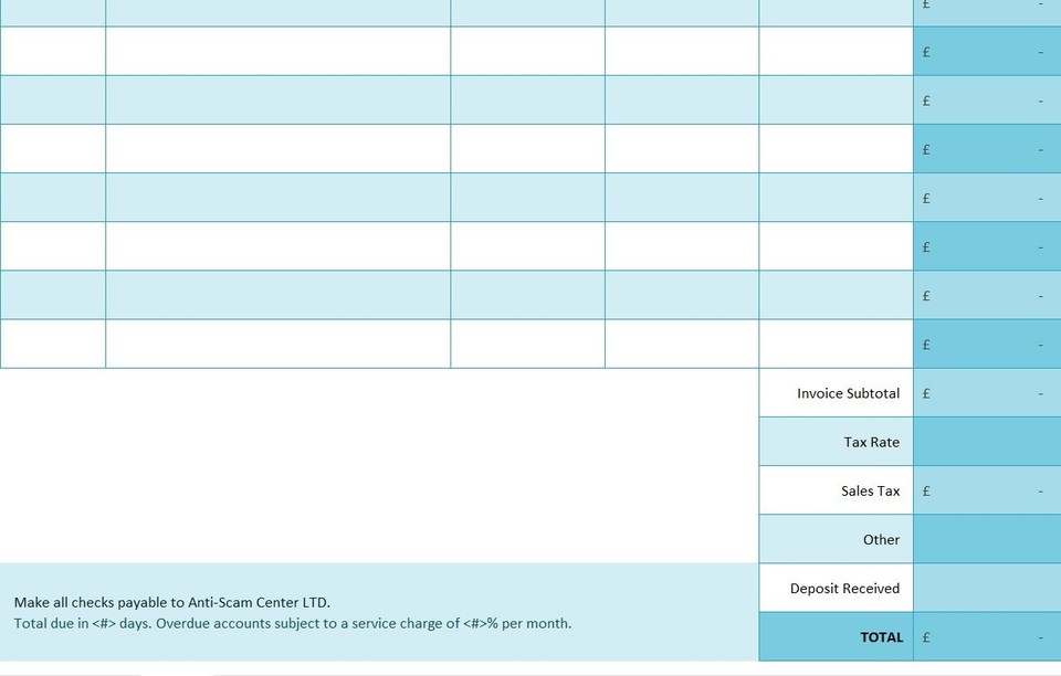 Invoice Receipt Template Pack (Word, Excel & PDF Small Business Self ...