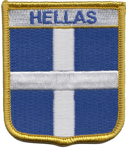 Greece Hellas Cross Flag Shield Embroidered Patch - LAST FEW | eBay