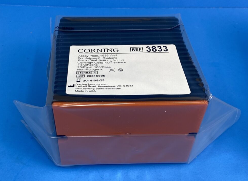 Corning 1536 Well CellBIND Microplate Black Flat Bottom 3833 Sterile ...