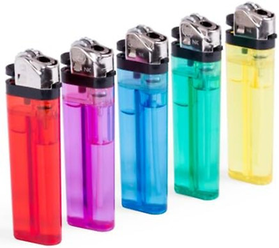 5 X Disposable Lighters Cigarette Lighter Windproof Safe Adjustable ...