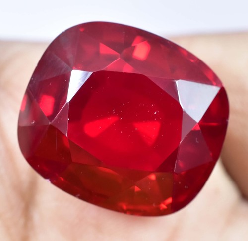 Natural Blood Red Ruby 59.30 Ct Cushion Certified Flawless Loose ...