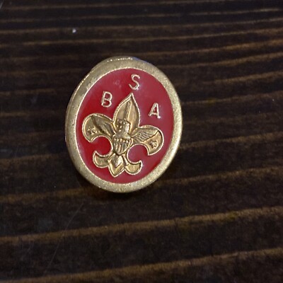 Vintage BSA Brass and Red Enamel Pin Boy Scouts | eBay