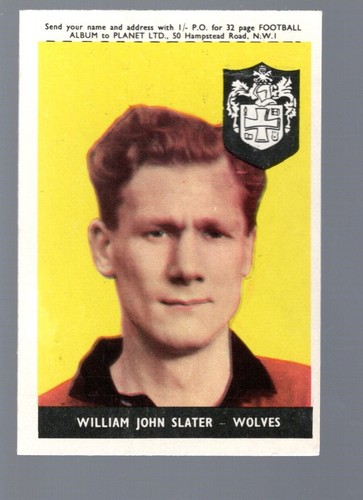 Bill Slater 1958-59 A&BC Footballers #23 Planet LTD | eBay