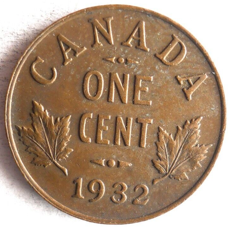 1932 CANADA CENT - Excellent Coin Bin #321 | eBay