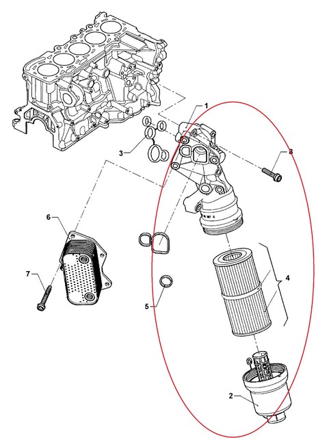 07K115397D Volkswagen Genuine OEM 2005 to 2014 Jetta Engine Oil Filter ...