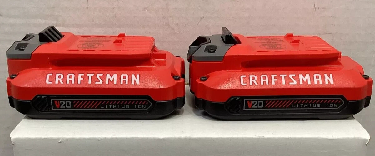 (Lot of 2 Batteries) CRAFTSMAN CMCB2011 V20 LITHIUM-ION 20V 1.5AH ...