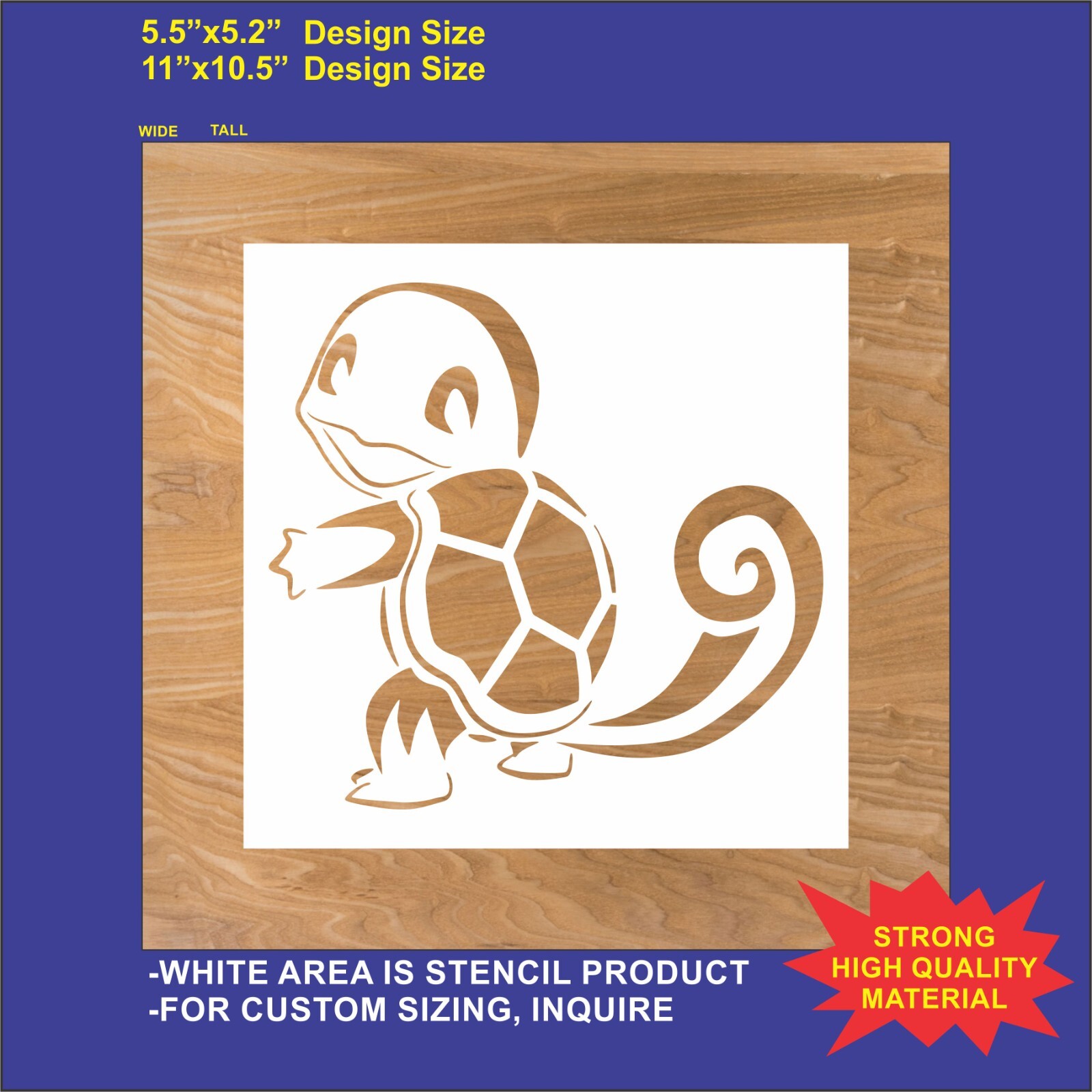 Pokemon Squirtle - Reusable, Flexible Plastic Stencil | eBay