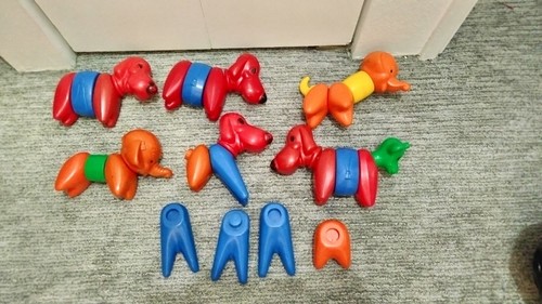 Vintage Tupperware Tupper Toys ZOO IT YOURSELF Pull Apart Animal Set ...