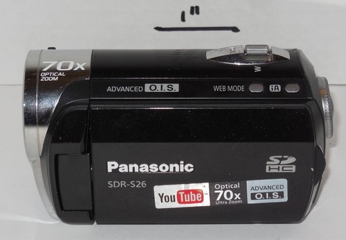 Panasonic SDR-S26 480p Black Digital Camcorder 70x Optical Zoom with SD ...