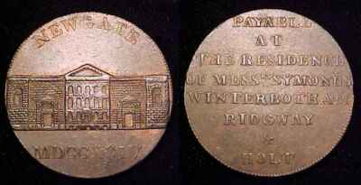 1794 Middlesex-Newgate Prison Halfpenny Token DH-393 XF | eBay