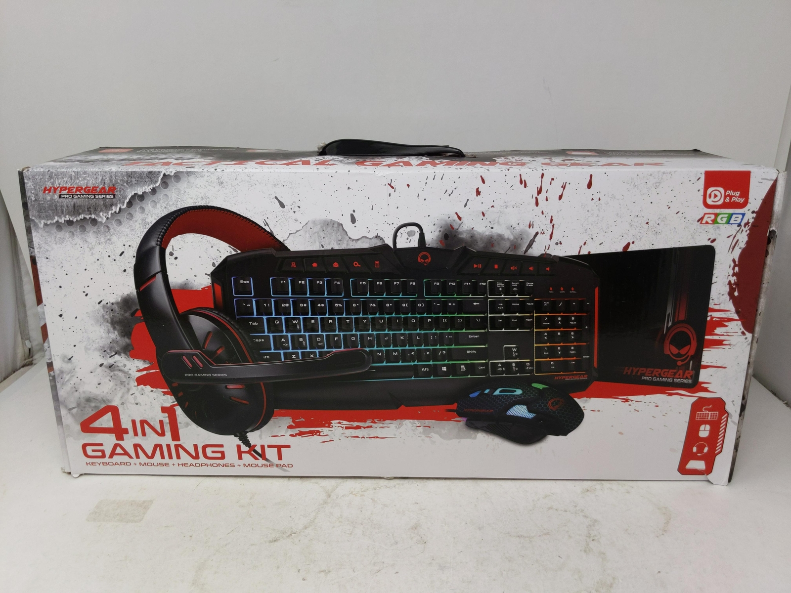 HyperGear 4-in-1 Gaming Kit: RGB Keyboard, DPI Mouse, Headphones with ...