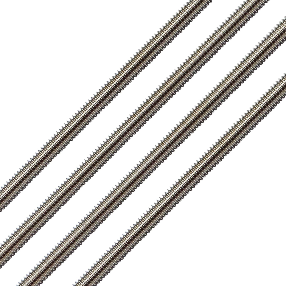 Aiwaiufu 1/4"-28 Stainless Steel Threaded Rods, 4PCS, 12Inch Fully All ...