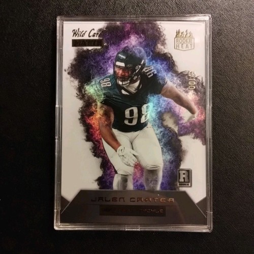 #5/100 Jalen Carter Rookie Heat Purple White 2023 Wild Card Eagles UGA ...