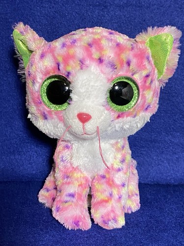 Ty Beanie Boos SOPHIE The Cat 6 Inch Pink Multi Color Plush Stuffed Toy ...
